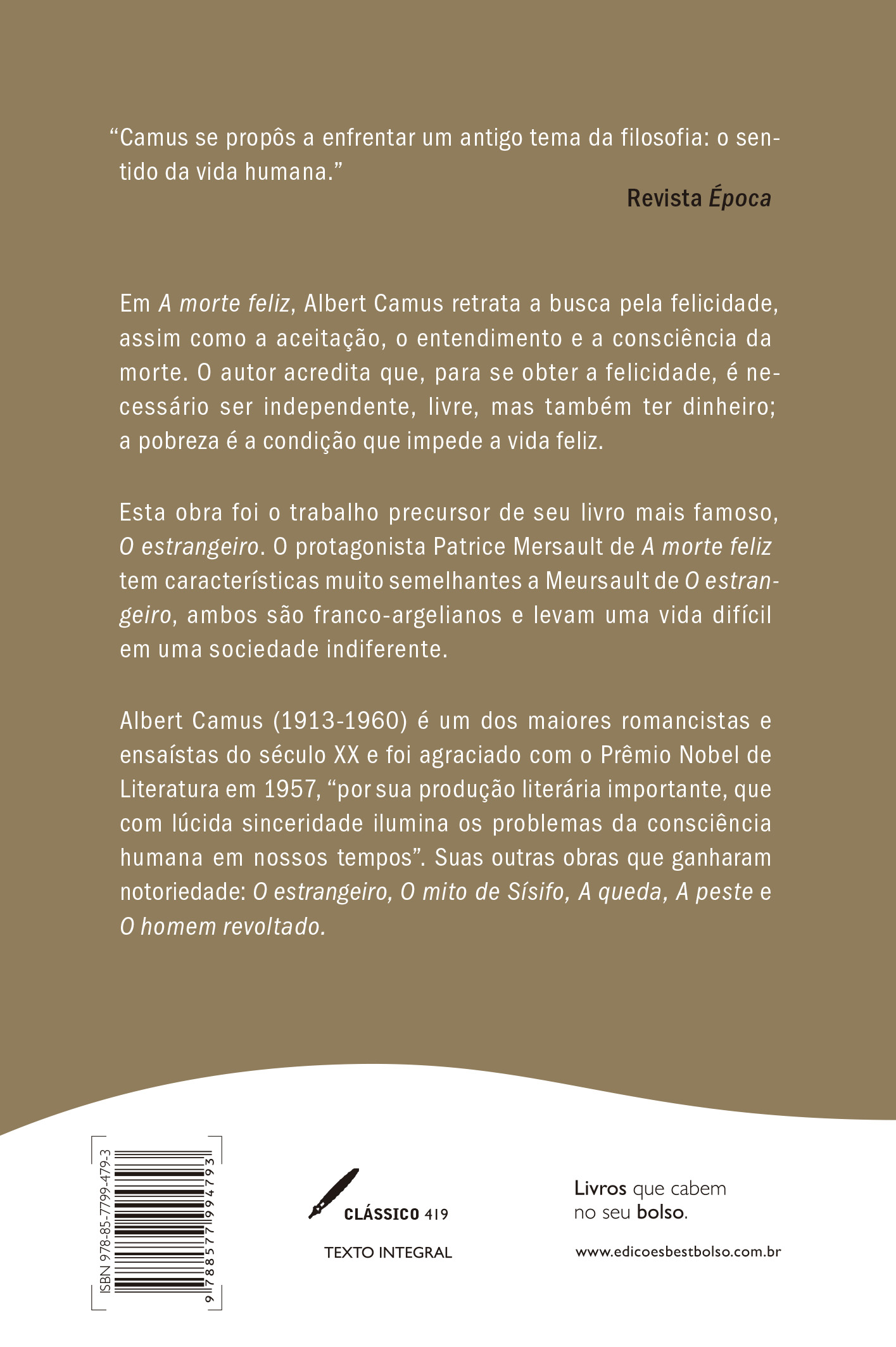 A morte feliz (edição de bolso) - Grupo Editorial Record